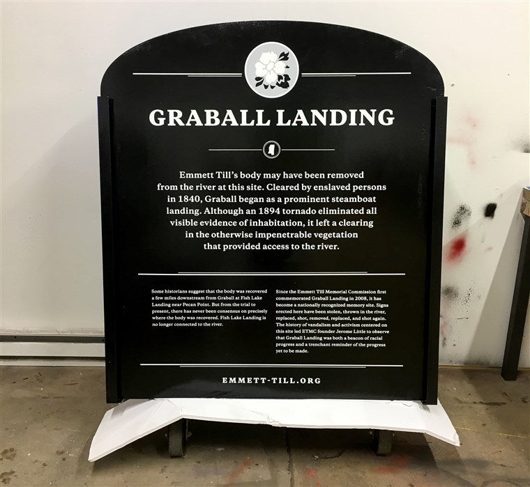 New bulletproof memorial for Emmett Till erected after previous sign v ...
